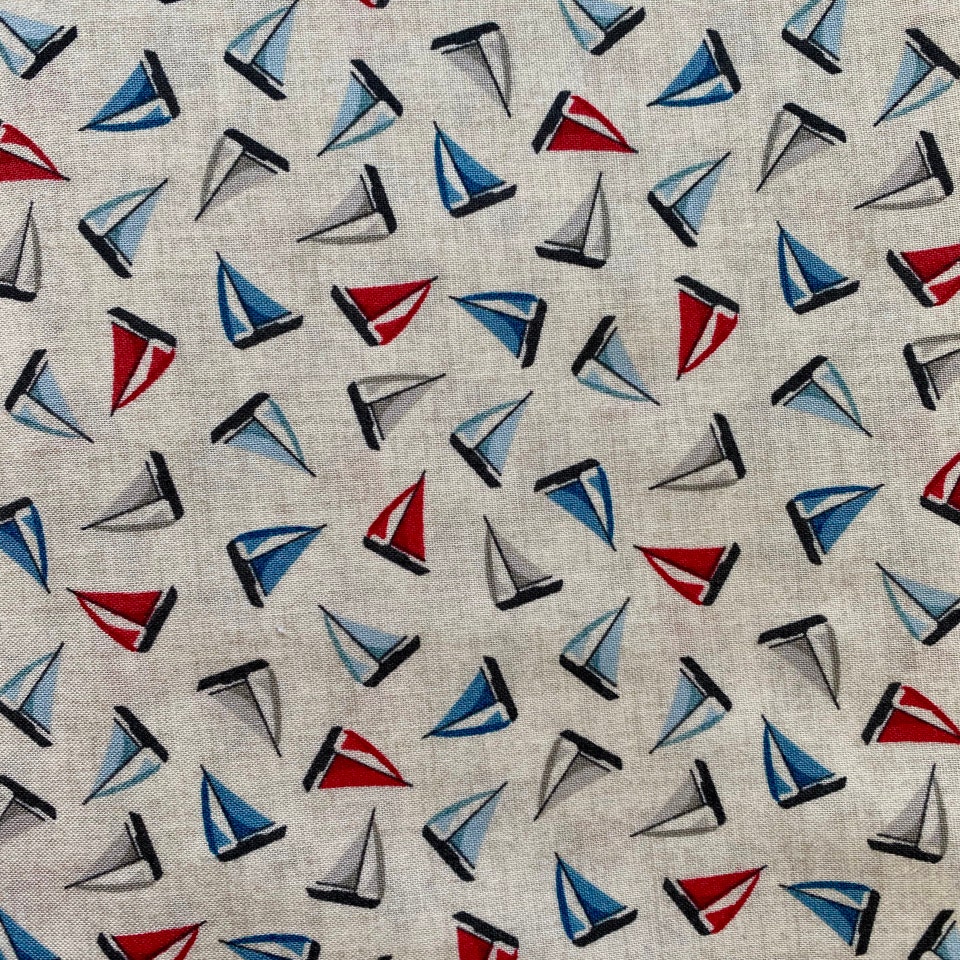 Marina Nautical Fabric From Makower - Etsy UK