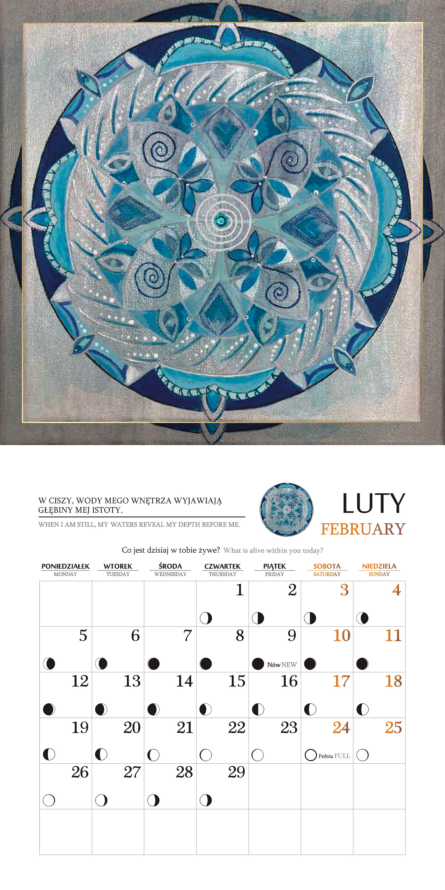 Mandala Calendar 2024, Wall Hanging 2024, Mandala Art, Wall Calendar ...