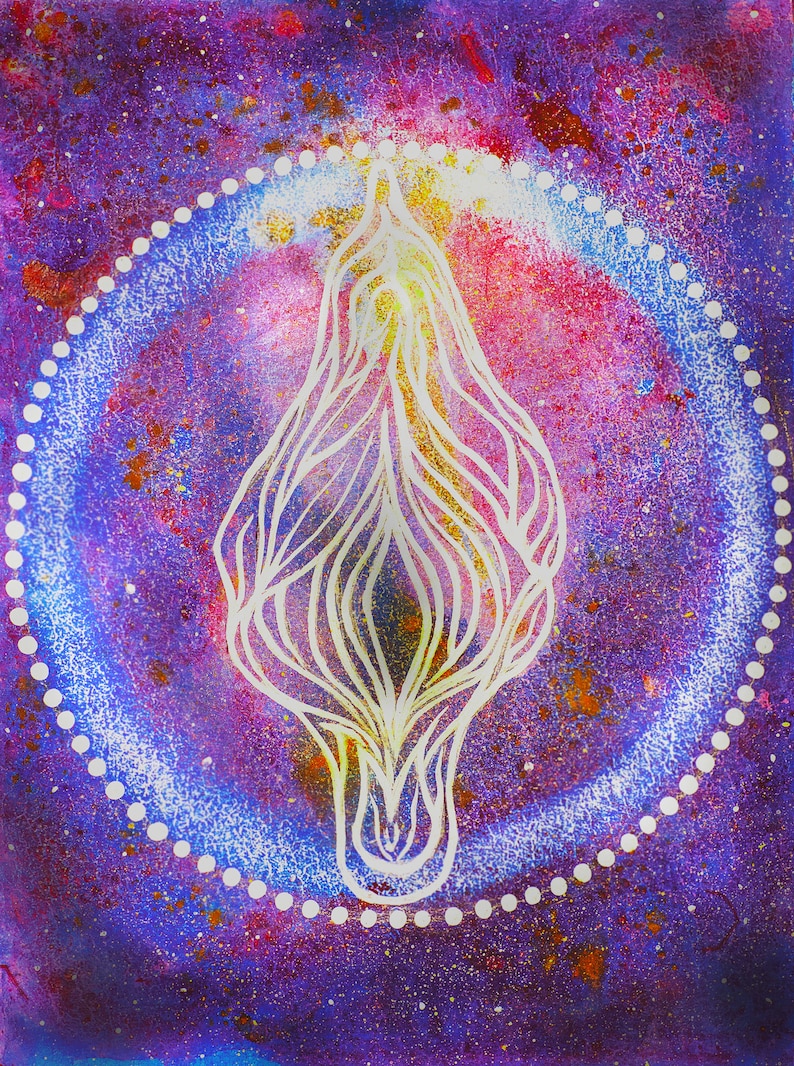 Vulva art cosmic vagina painting mandala dot art painting | Etsy