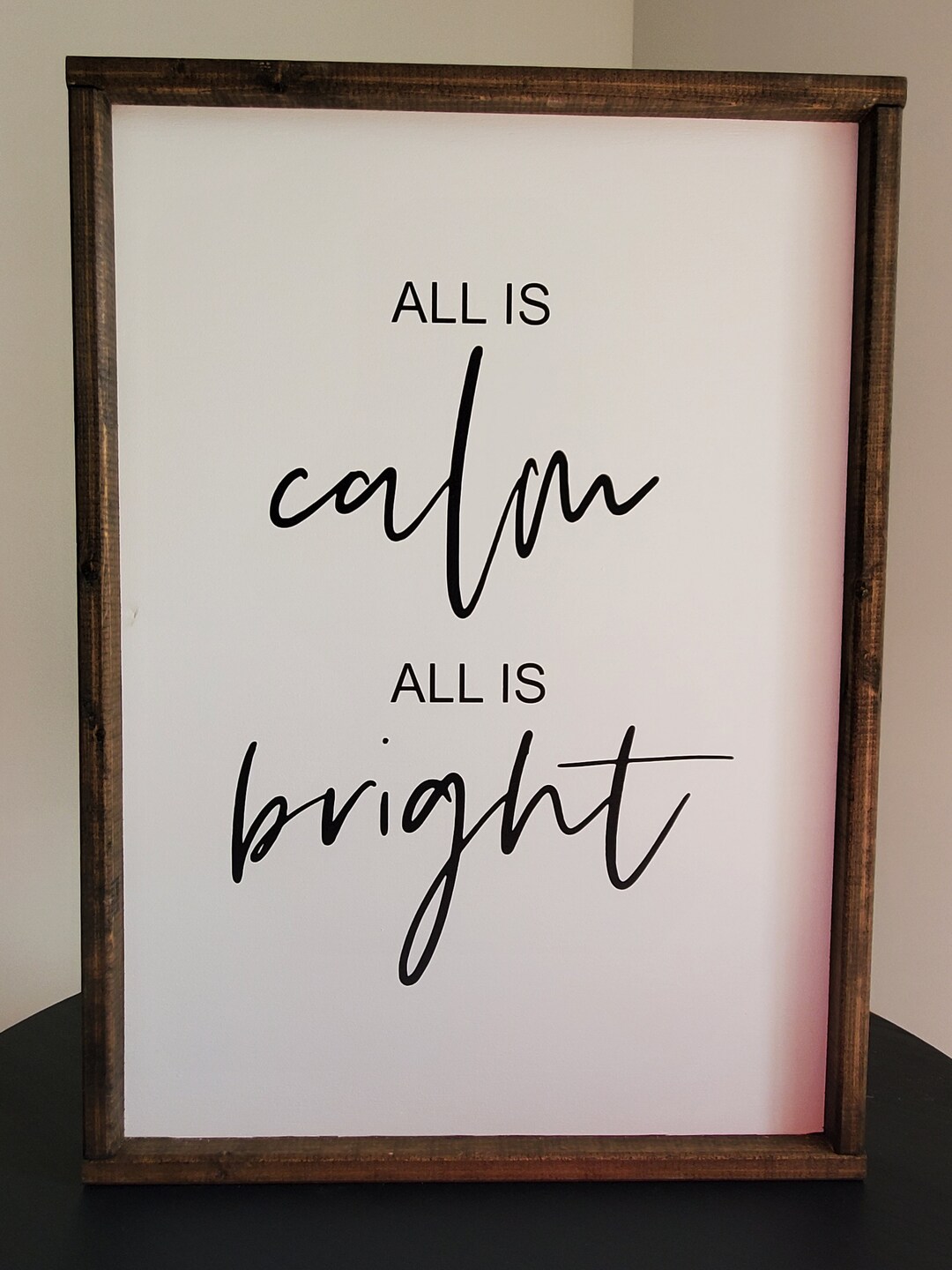 All is Calm All is Bright Sign Christmas Wall Decor - Etsy