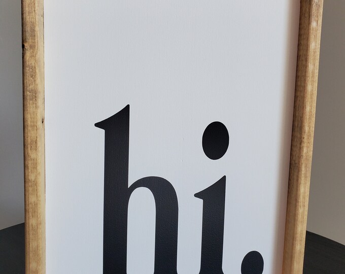 Hi Wall Sign | Playroom | Modern Sign | Black & White | Kids Nursery ...