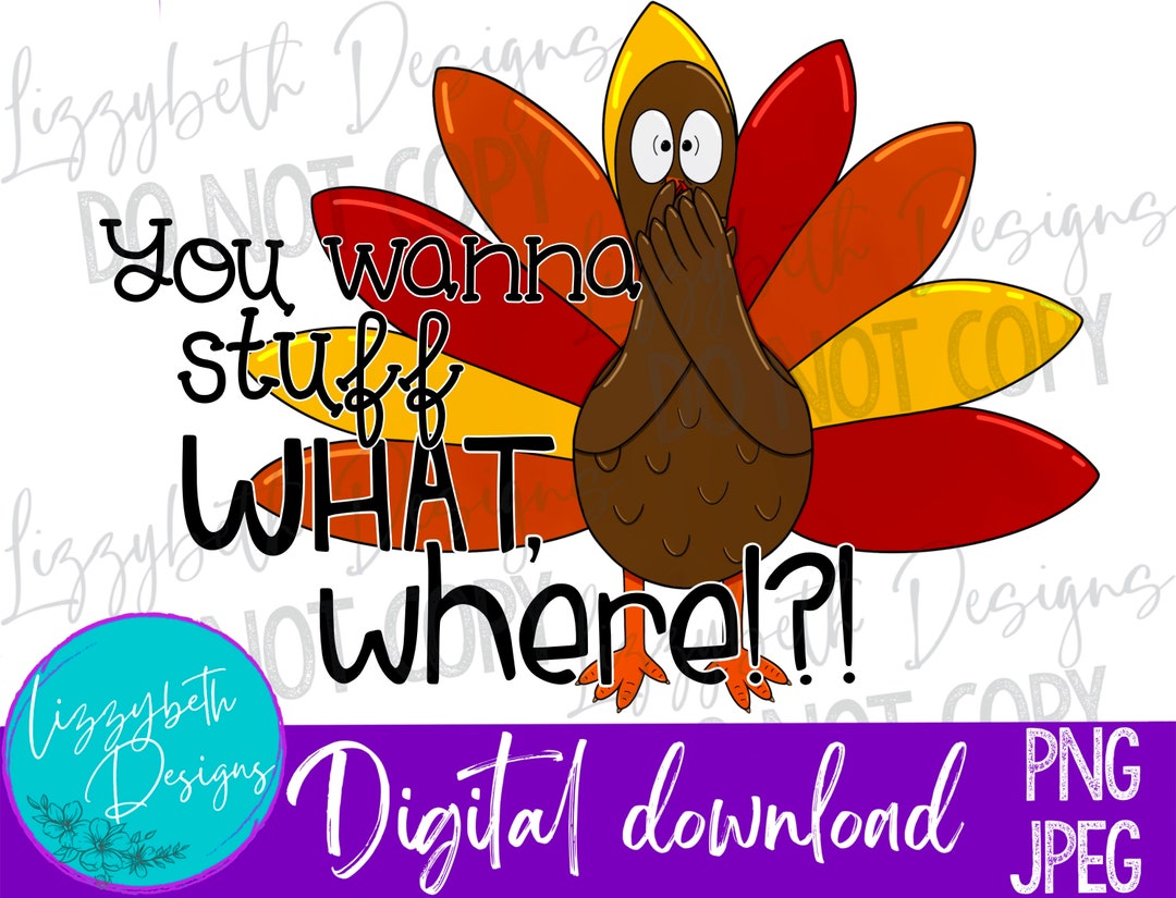 Scared Turkey Funny Thanksgiving PNG Sublimation Design - Etsy