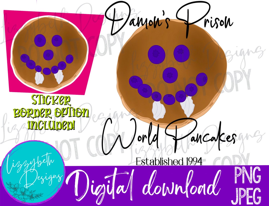 Damon's Prison Pancakes TVD PNG Sublimation Design - Etsy