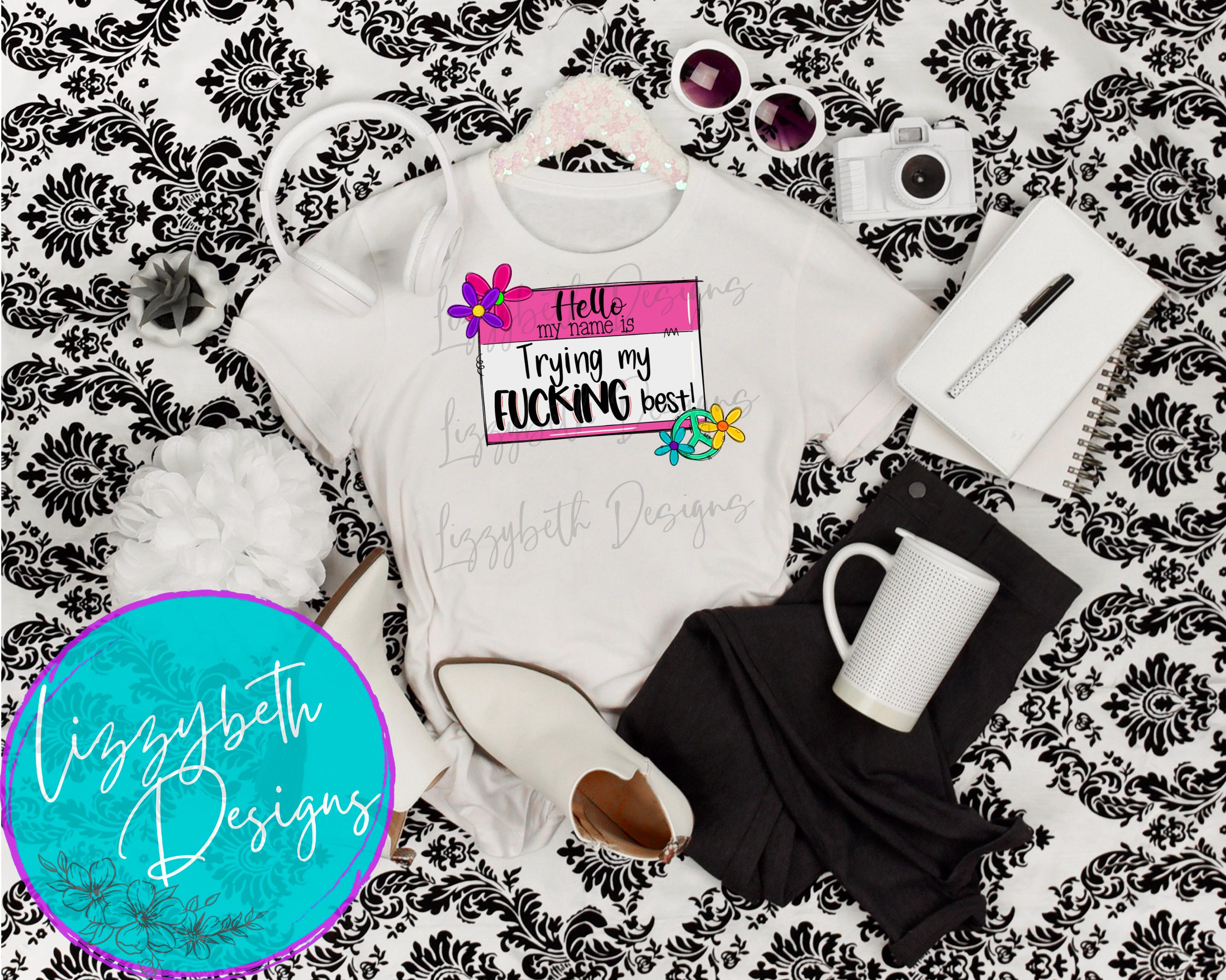 Hello My Name is Funny Nametag PNG Sublimation Design - Etsy