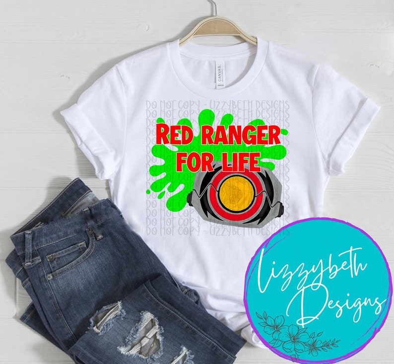 Red 90s Power Ranger PNG Sublimation Design, Red Ranger for Life - Etsy