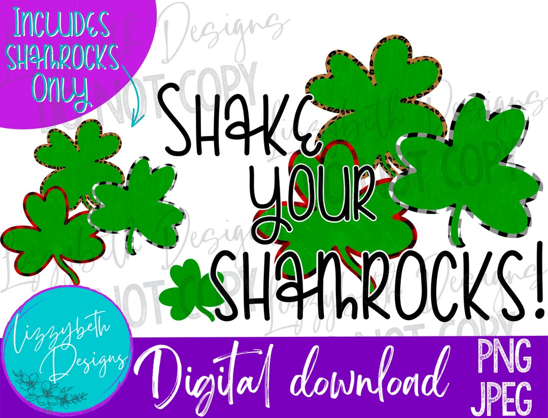 Shake Your Shamrocks PNG Sublimation Design - Etsy