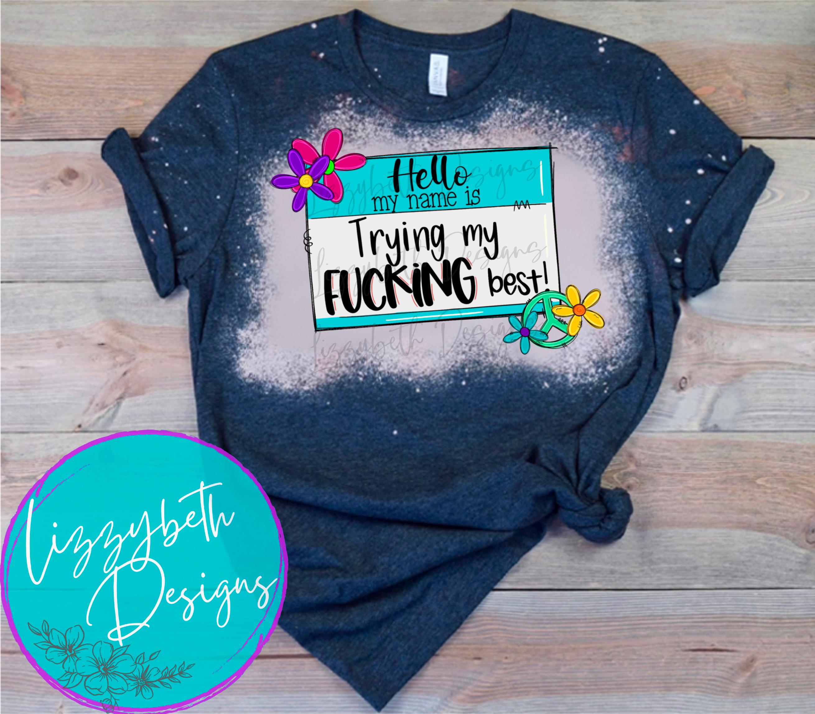 Hello My Name is Funny Nametag PNG Sublimation Design - Etsy