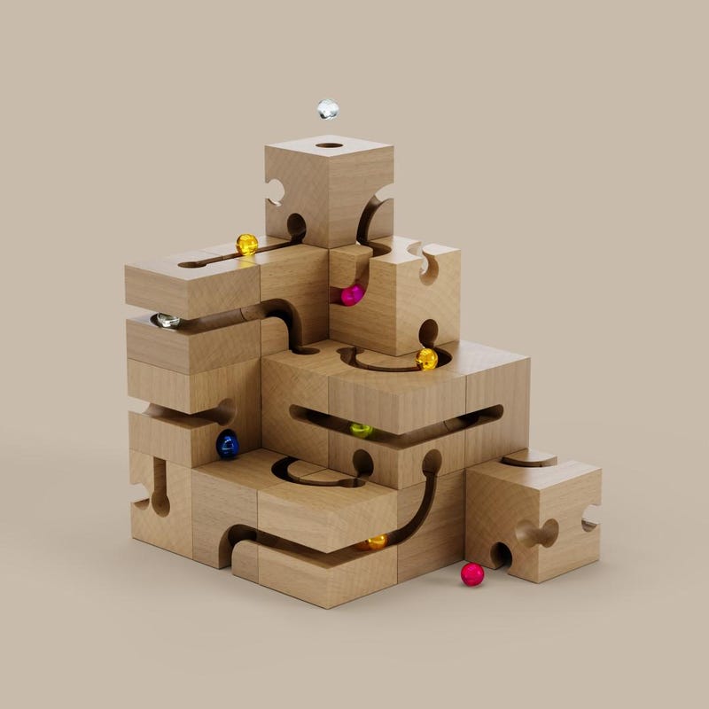 Wooden Marble Run - Etsy