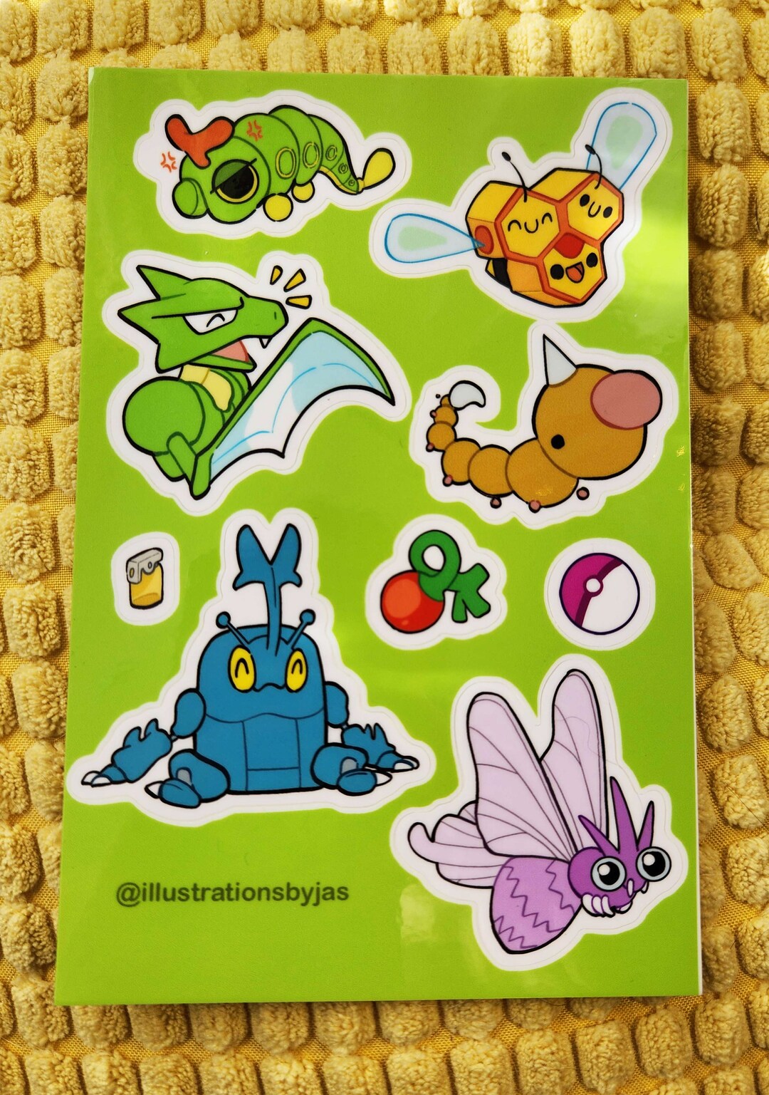 Bug Pokemon Vinyl Sticker Sheet - Etsy