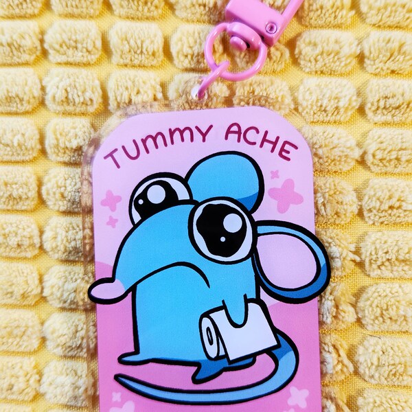 Tummy Ache Keychain - Etsy