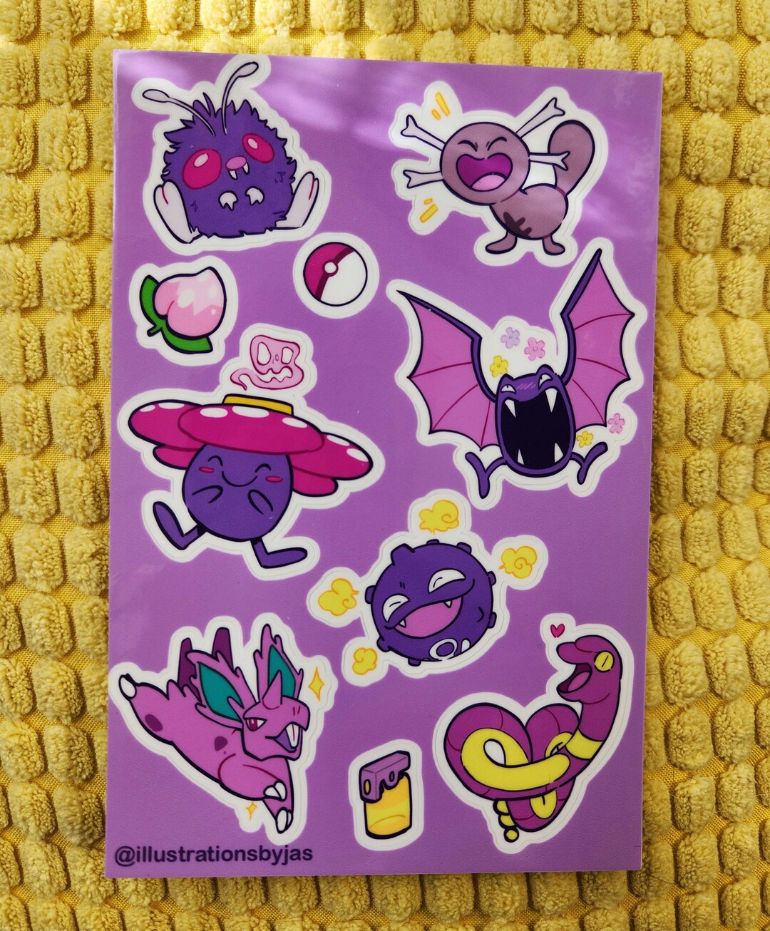 Poison Pokemon Vinyl Sticker Sheet - Etsy