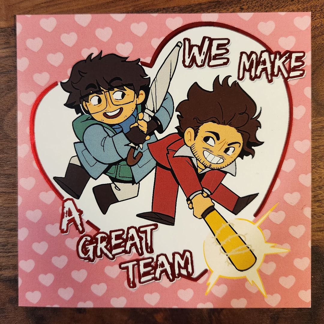 Valentine Ichiban & Nanba 5x5 Red Foil Print - Etsy