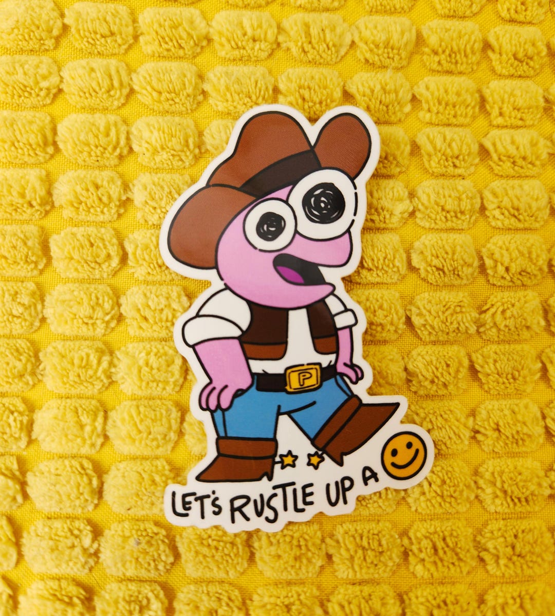 Cowboy Costume Pim - Smiling Friends Vinyl Sticker - Etsy