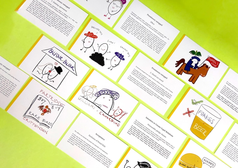 Law Flashcards - Contract Law Revision Notes - Etsy UK