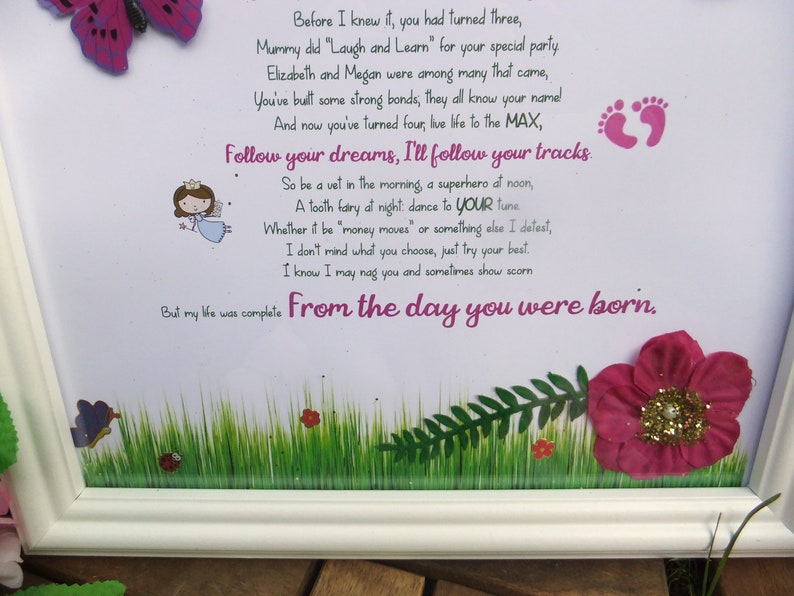 Personalised Poem Frame - Etsy