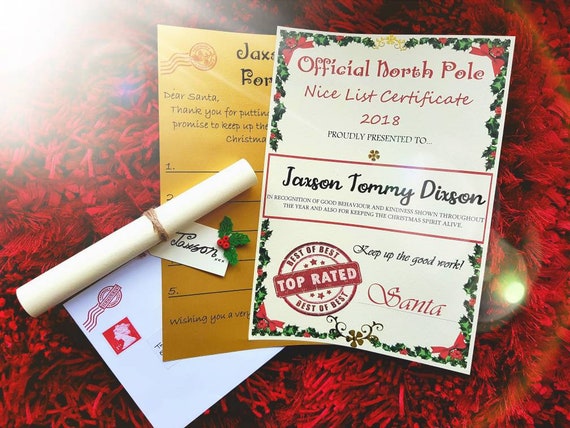 Personalised Letter From Santa Gift Pack | Etsy