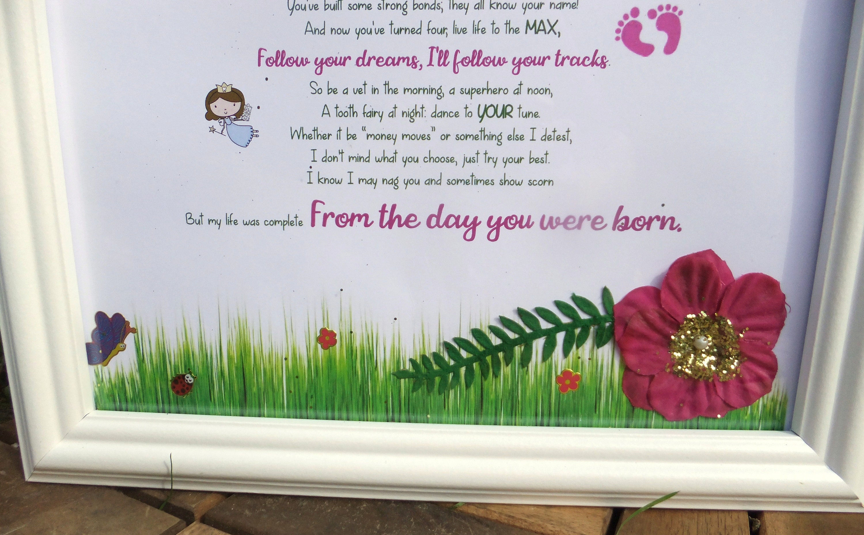 Personalised Poem Frame - Etsy