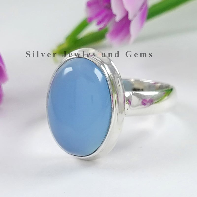 Chalcedony Ring - Etsy