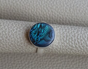 Paua shell ring | Etsy