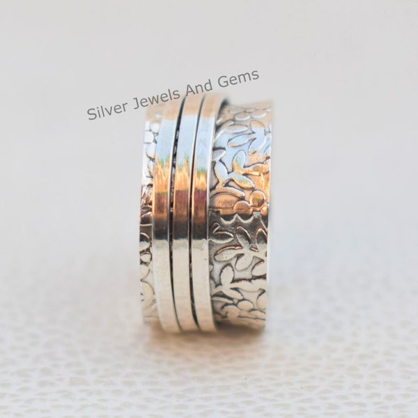 Sterling Silver Leaf Ring - Etsy