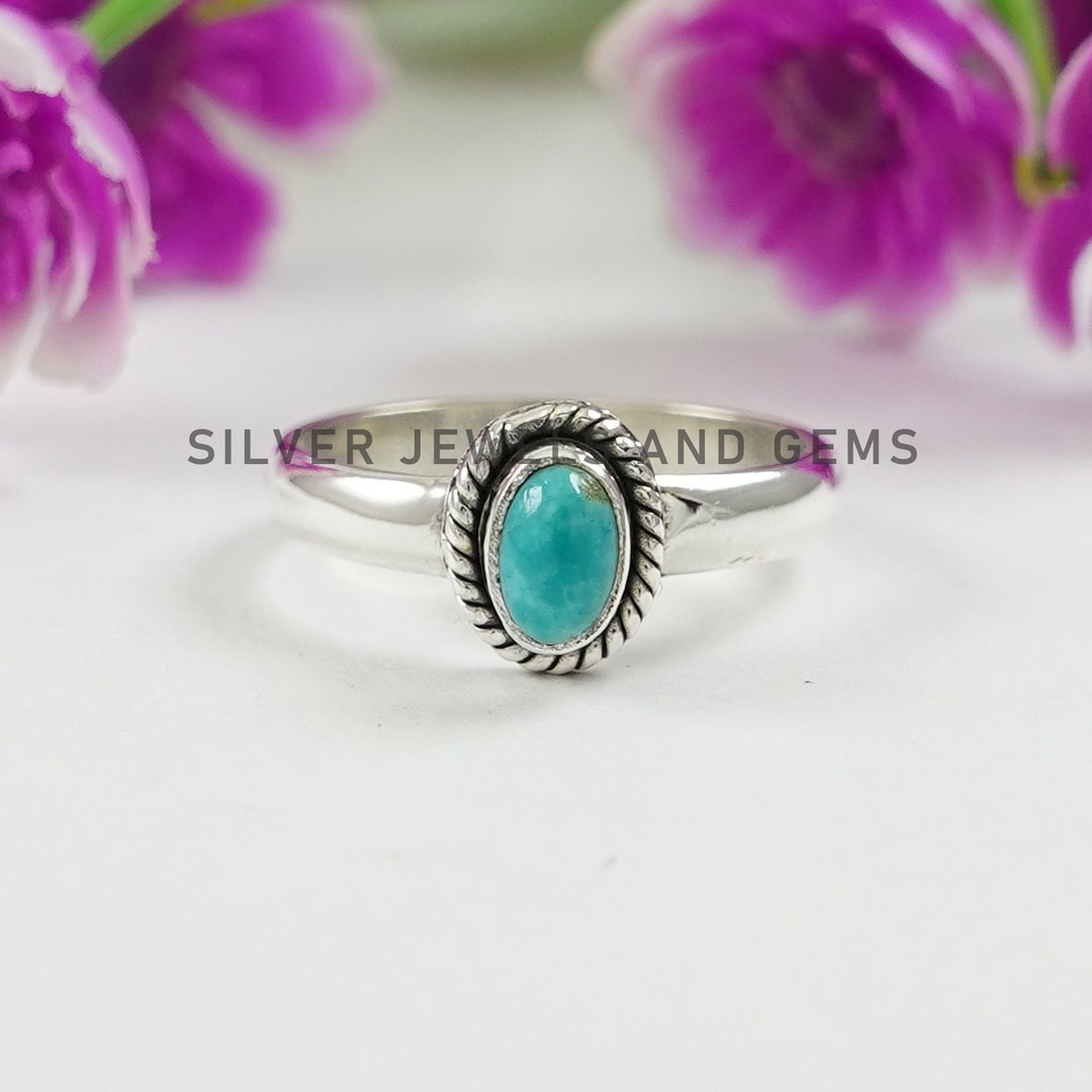 Arizona Turquoise Ring, Handmade Ring, 925 Sterling Silver Ring, Dainty ...