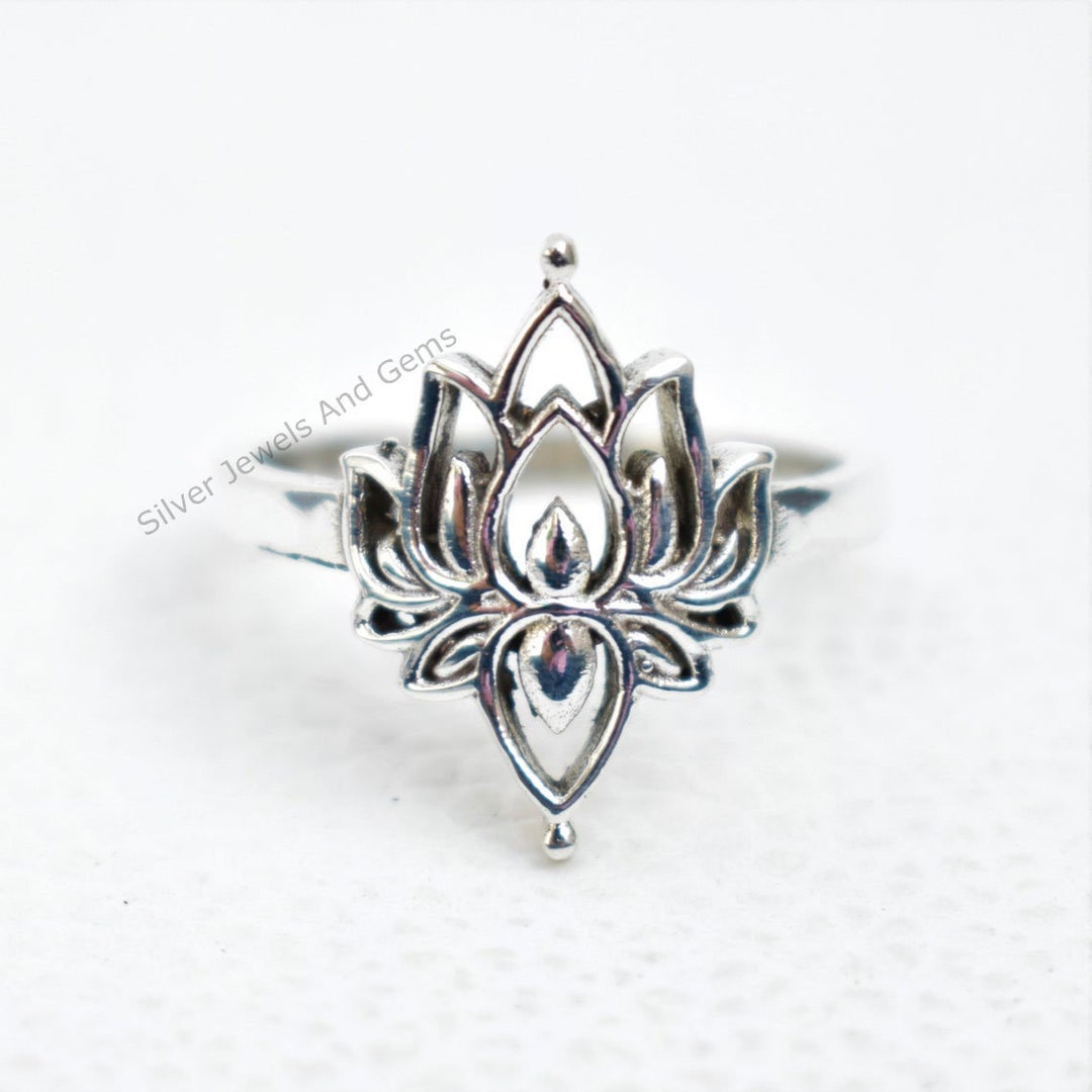 Sterling Silver Lotus Ring-handmade Ring-925 Sterling Silver Ring ...