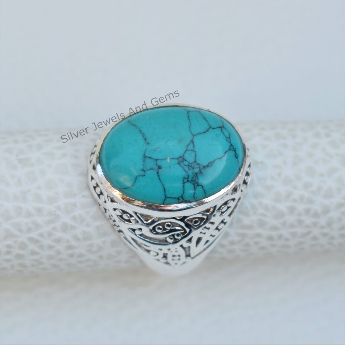 Natural Turquoise Ring-handmade Silver Ring-925 Sterling - Etsy
