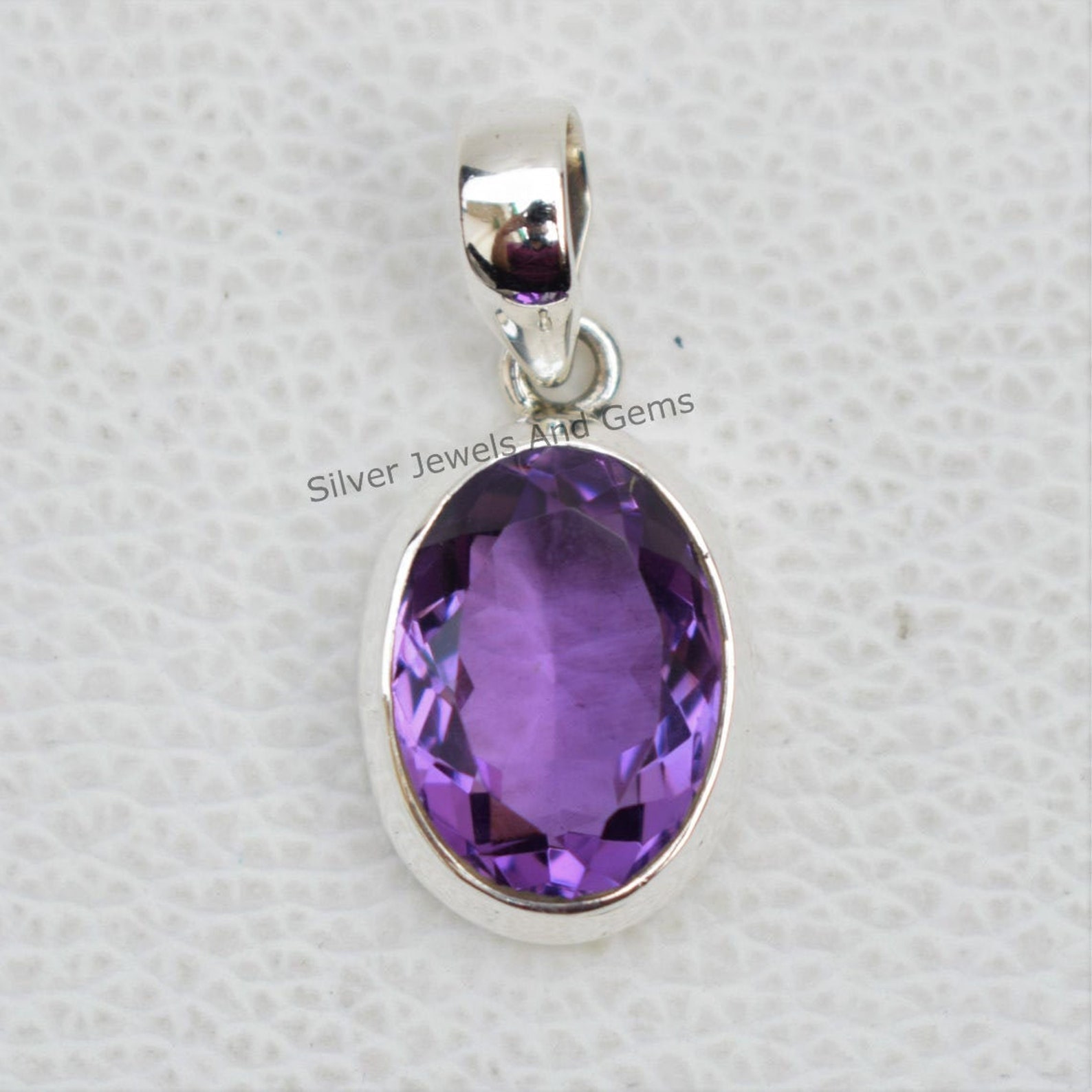 Natural Amethyst Pendant-handmade Silver Pendant-925 Sterling - Etsy