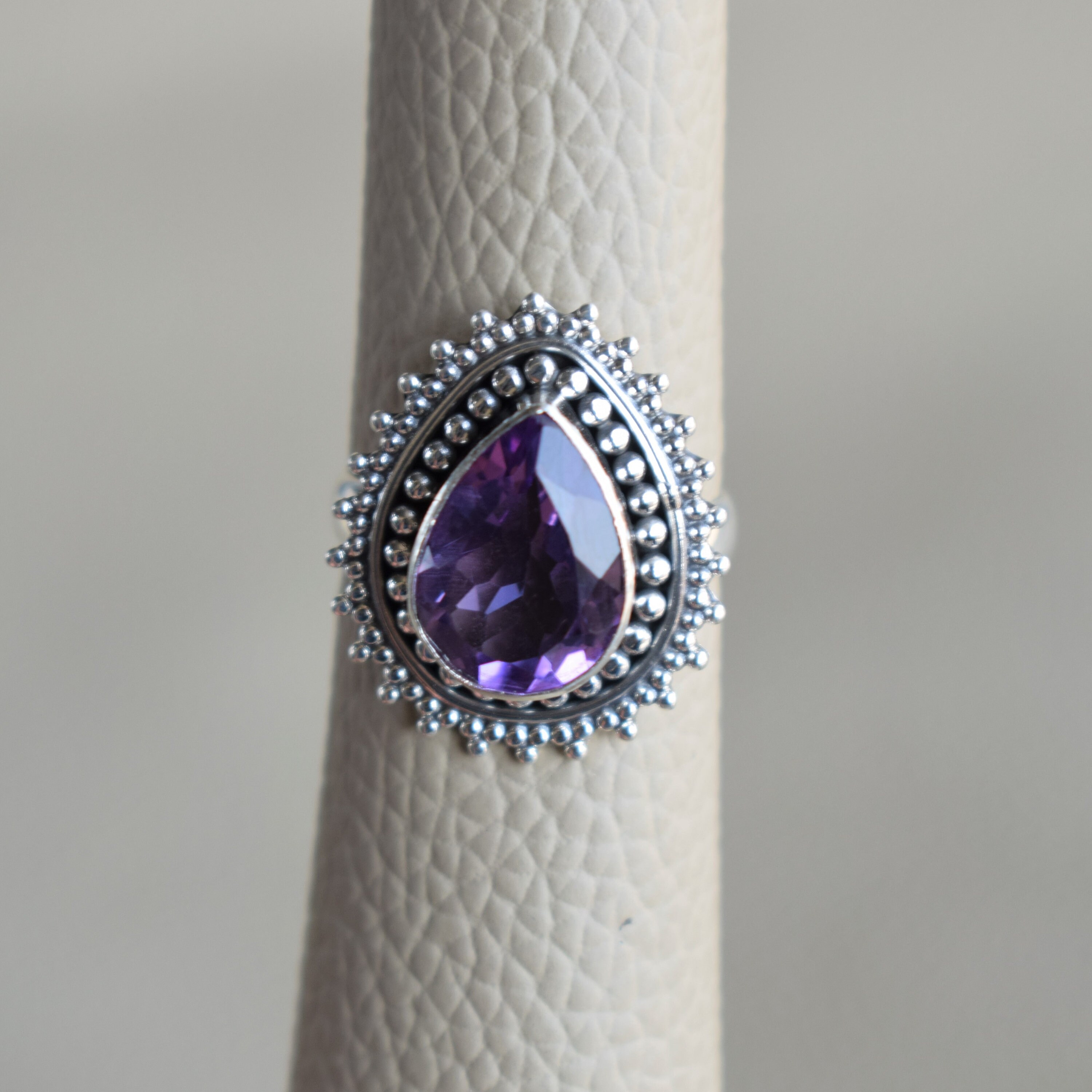 Natural Amethyst Ring-Handmade Silver Ring-925 Sterling Silver | Etsy