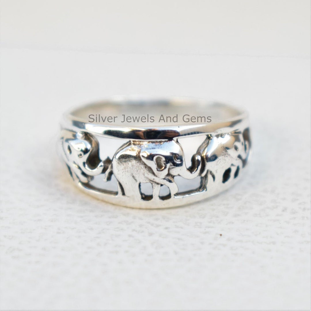 Sterling Silver Elephant Ring-handmade Silver Ring-925 Sterling Silver ...