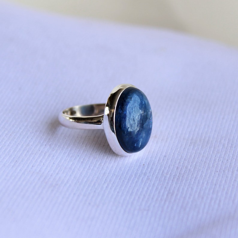 Natural Kyanite Ring-Handmade Silver Ring-925 Sterling Silver | Etsy