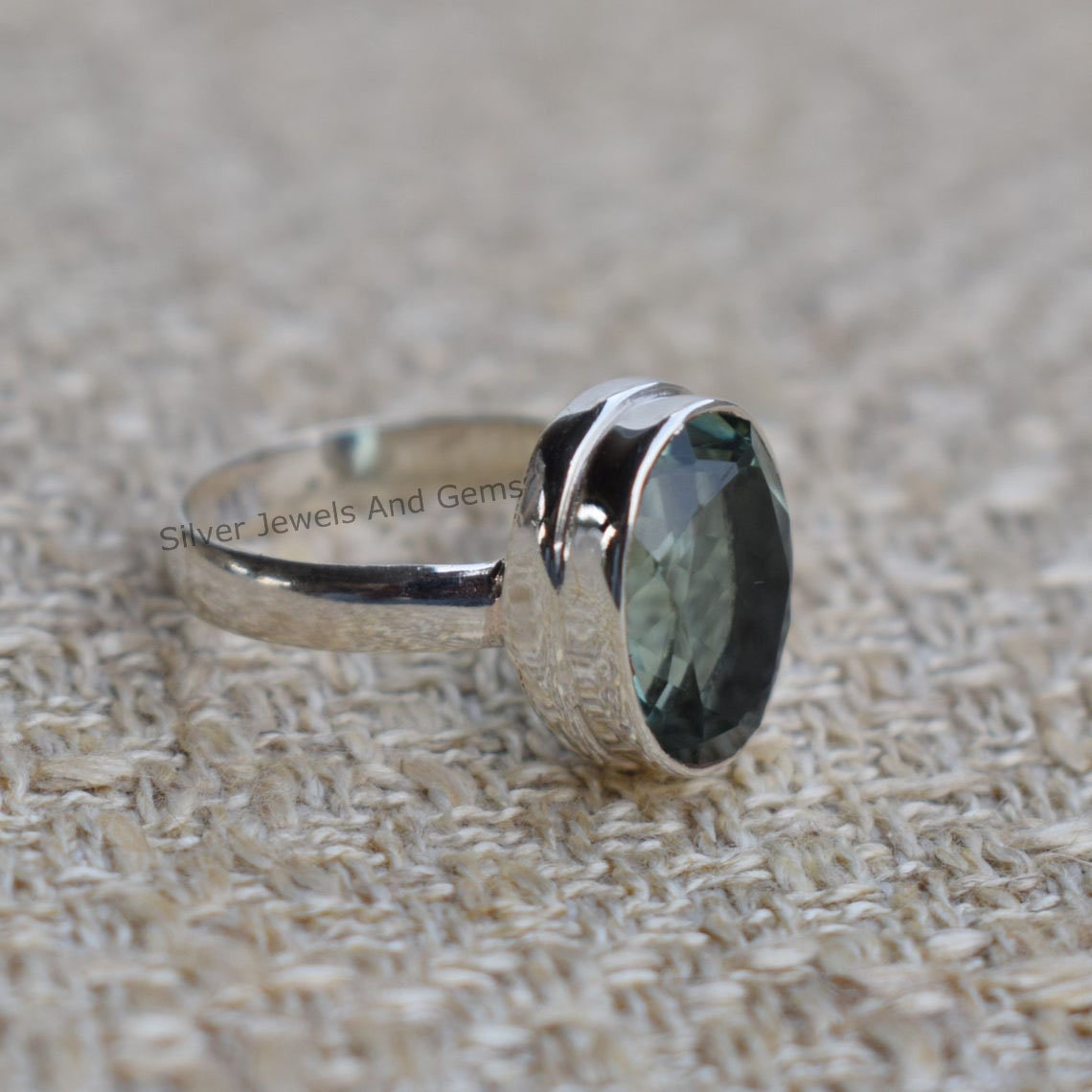 Green Quartz Ring Handmade Quartz Ring Green Gemstone Ring - Etsy