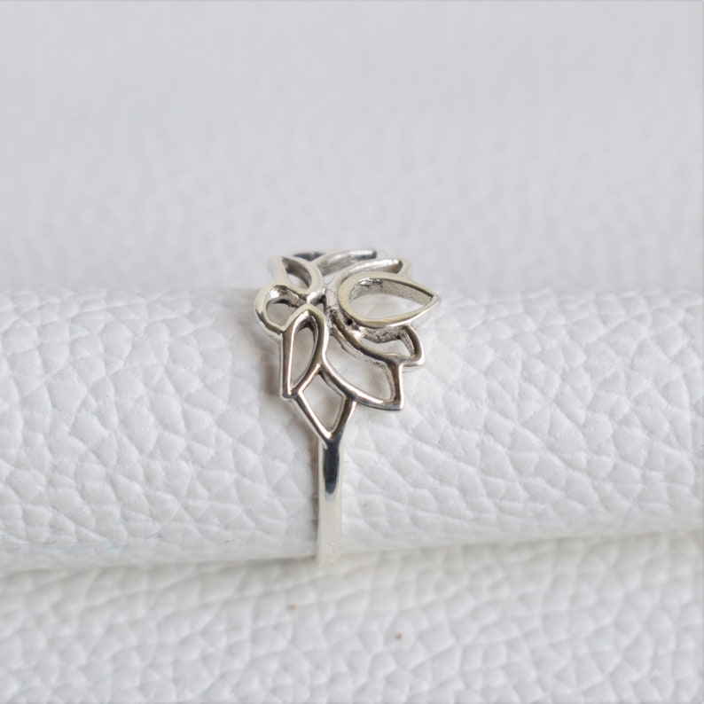Sterling Silver Lotus Ring-Handmade Silver Ring-925 Sterling | Etsy