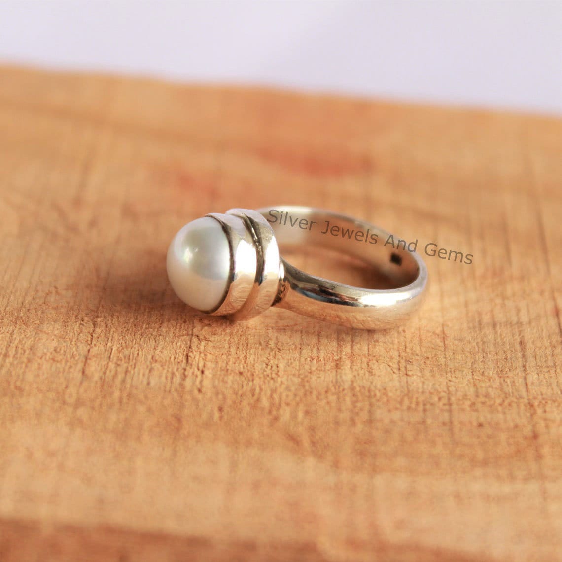 Natural Pearl Ring-handmade Silver Ring-925 Sterling Silver - Etsy