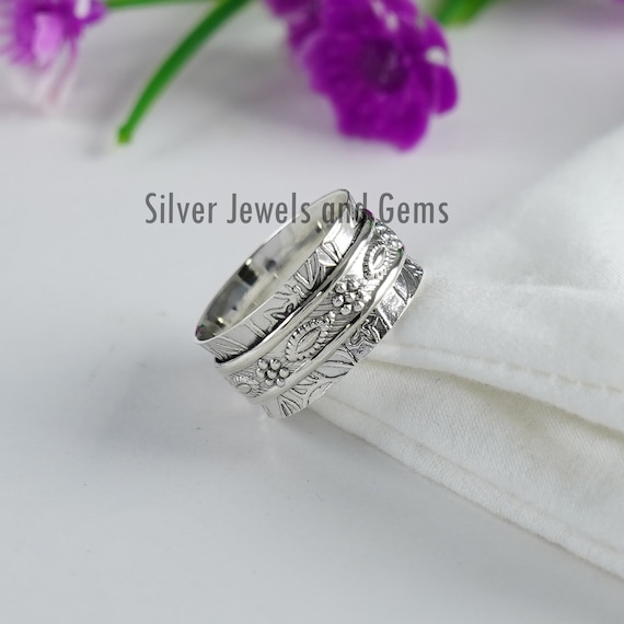 Spinner Ring Meditation Ring Designer Ring Handmade Silver | Etsy