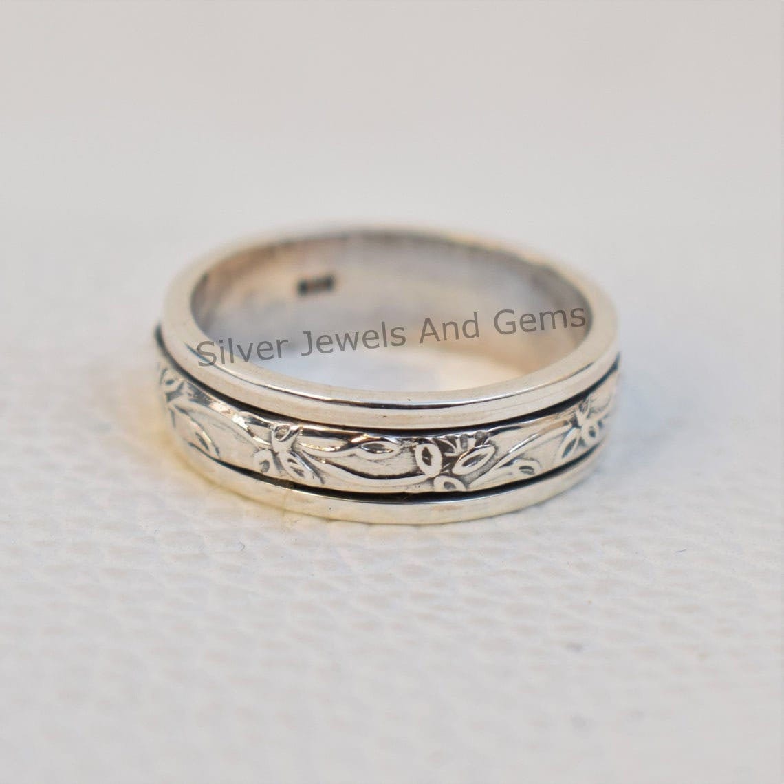 Spinner Ring-meditation Ring-flower Spinner Ring-handmade - Etsy