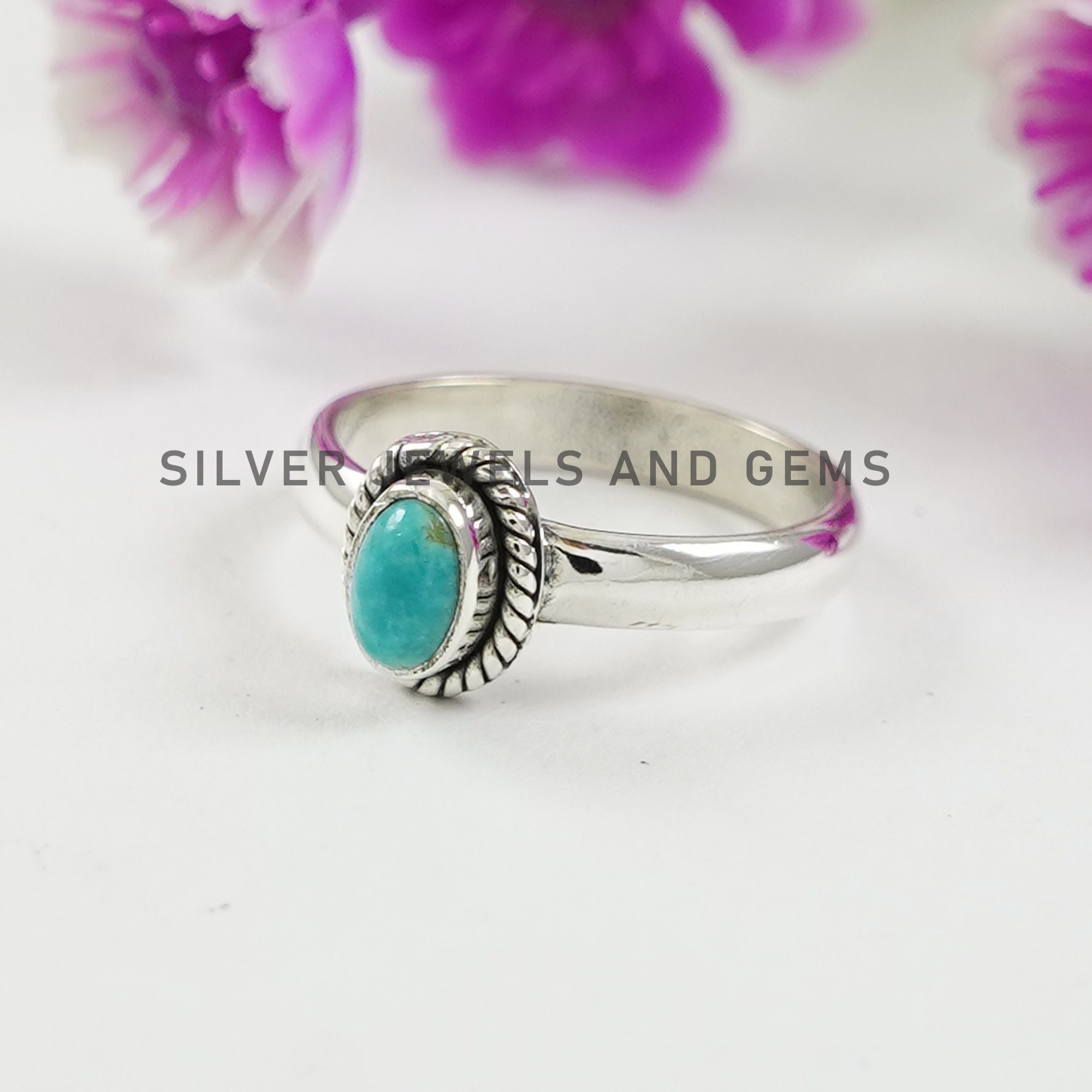 Arizona Turquoise Ring, Handmade Ring, 925 Sterling Silver Ring, Dainty ...