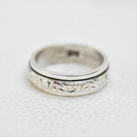 Sterling Silver Spinner Ring-Spinner Meditation Ring-Handmade | Etsy