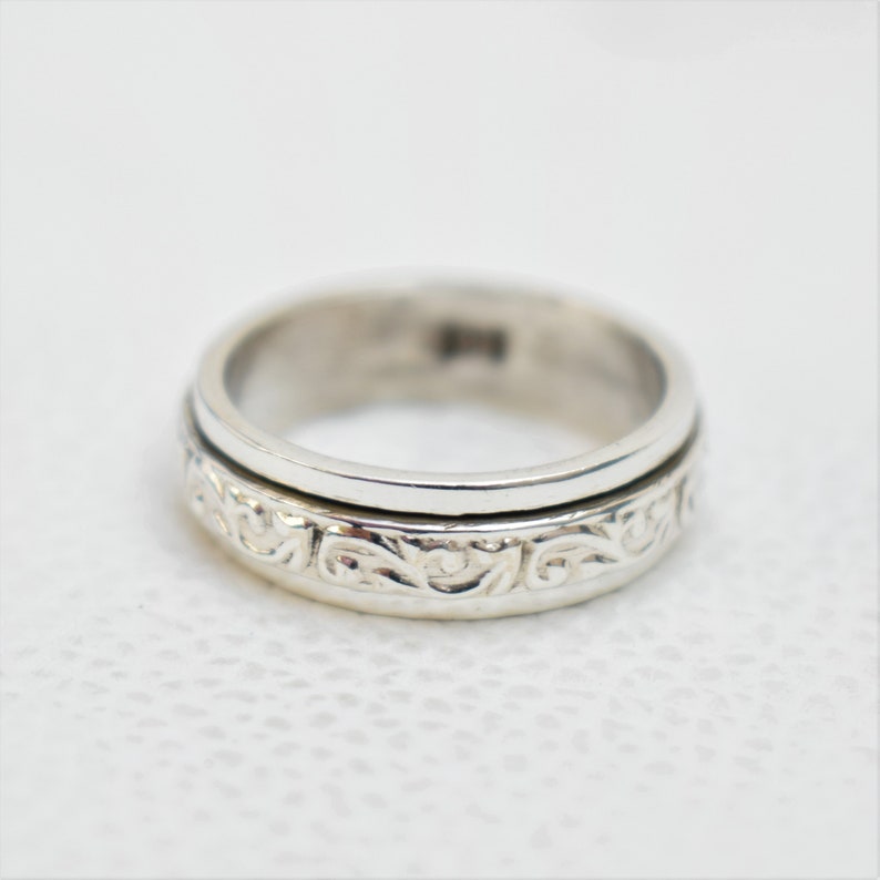 Sterling Silver Spinner Ring-Spinner Meditation Ring-Handmade | Etsy
