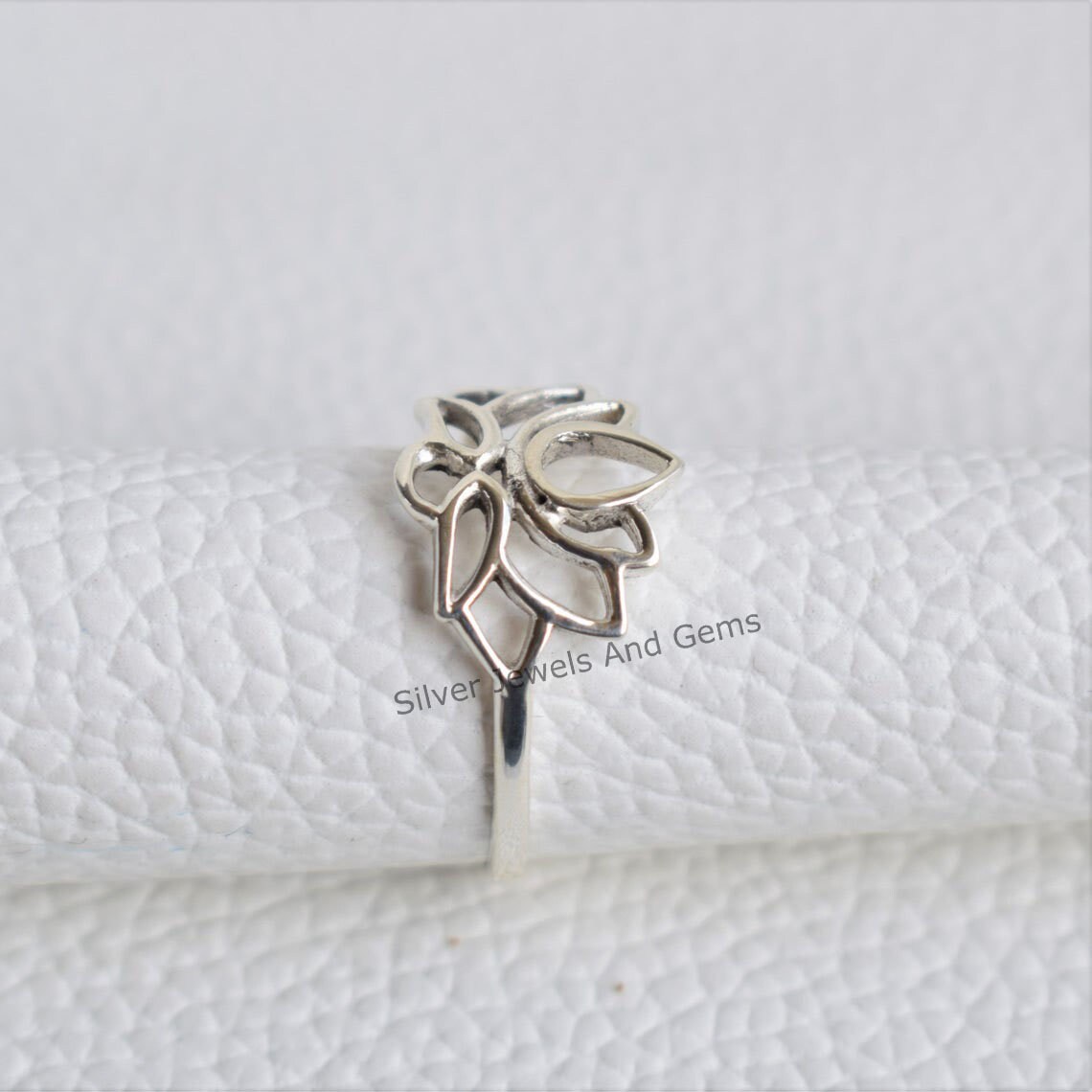 Sterling Silver Lotus Ring-handmade Silver Ring-925 Sterling - Etsy