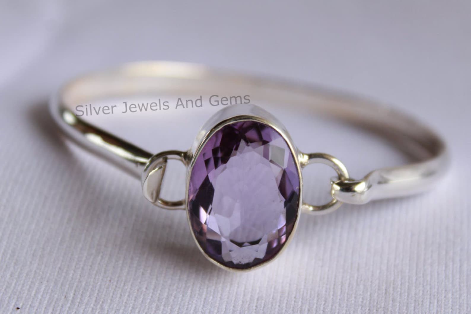 Natural Amethyst Bracelet-handmade Silver Bracelet-925 - Etsy