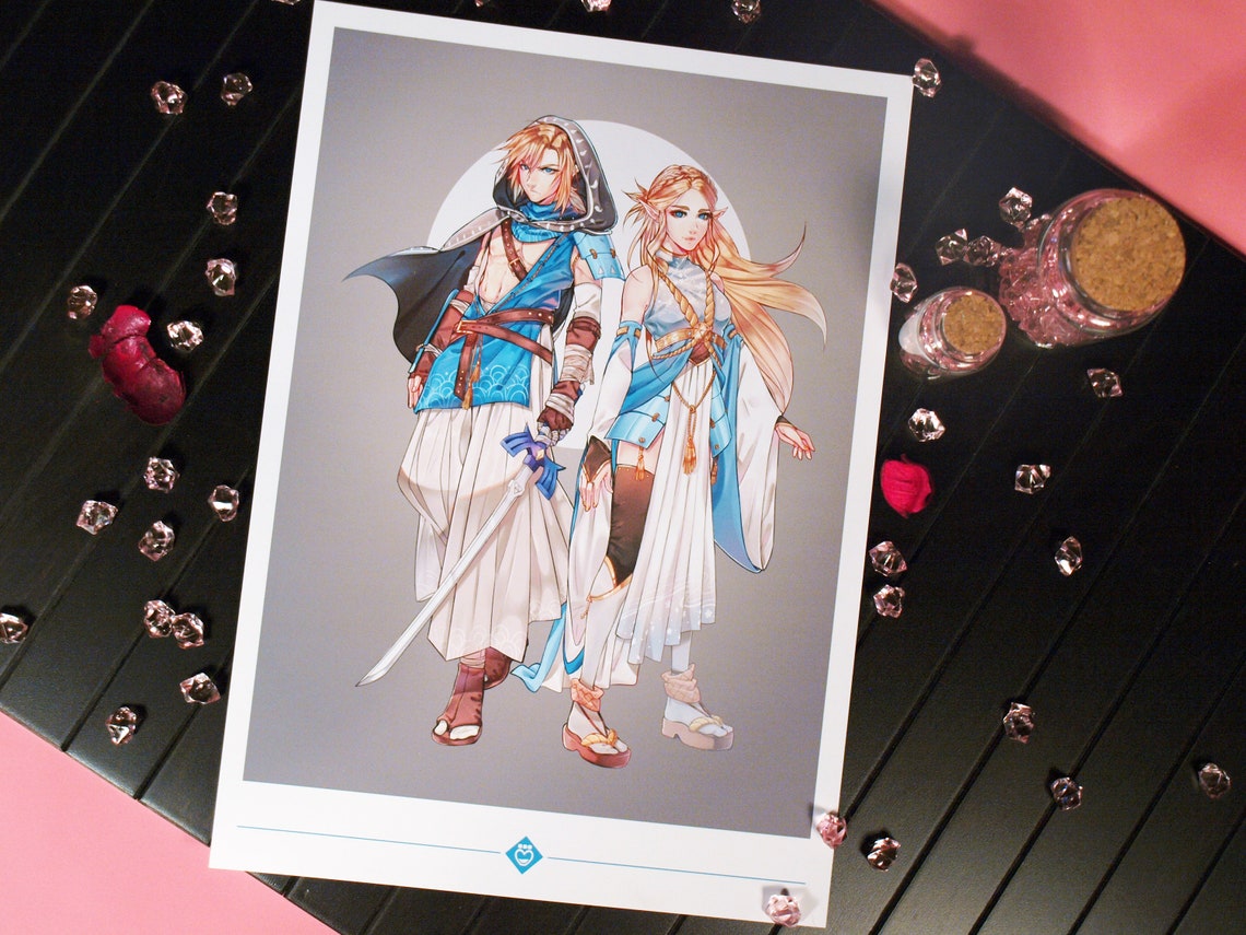 Art Print the Legend of Zelda BOTW Original Japanese Design | Etsy