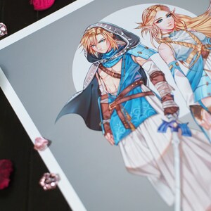 Art Print the Legend of Zelda BOTW Original Japanese Design Link and ...