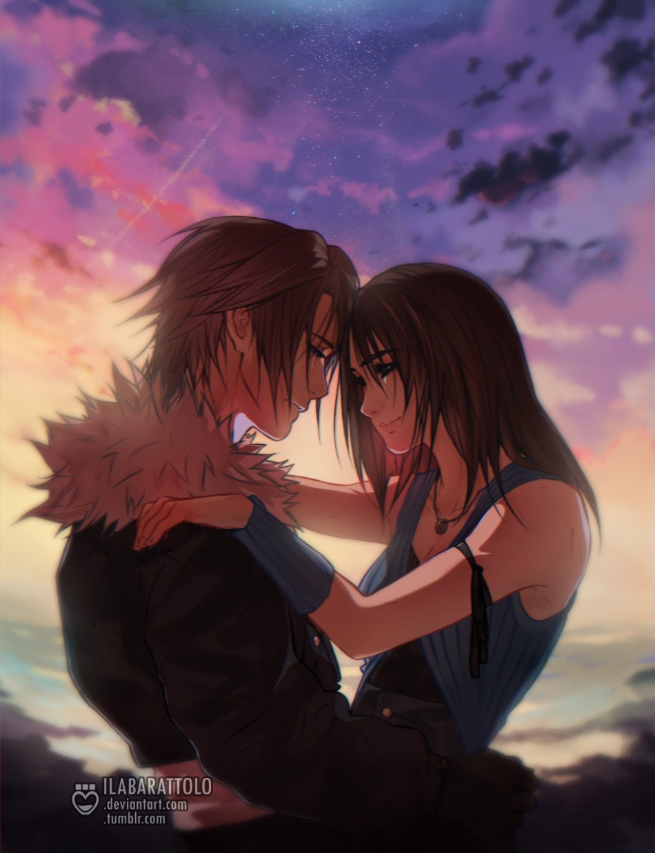 Art Print Final Fantasy VIII Squall and Rinoa - Etsy