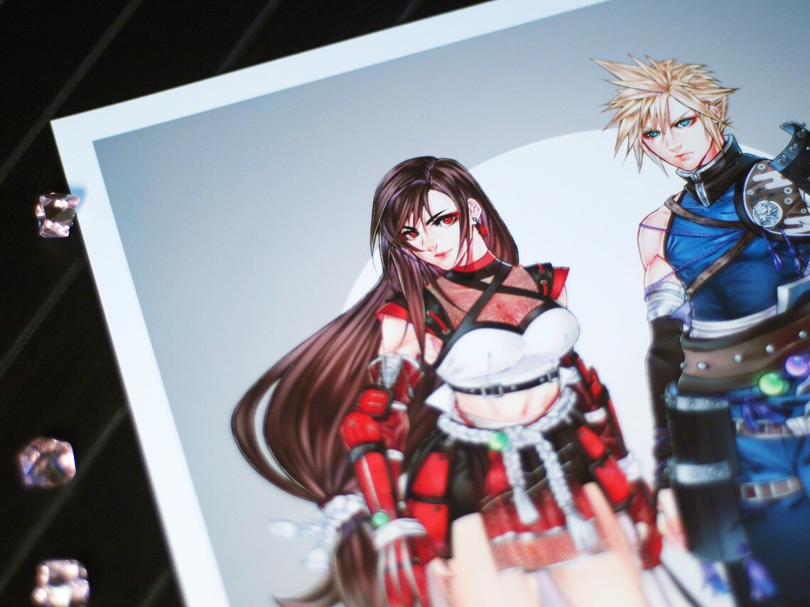 Art Print Final Fantasy VII Original Japanese Design Cloud | Etsy