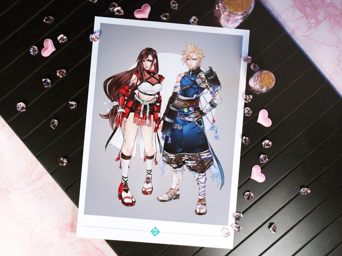 Art Print Final Fantasy VII Original Japanese Design Cloud | Etsy