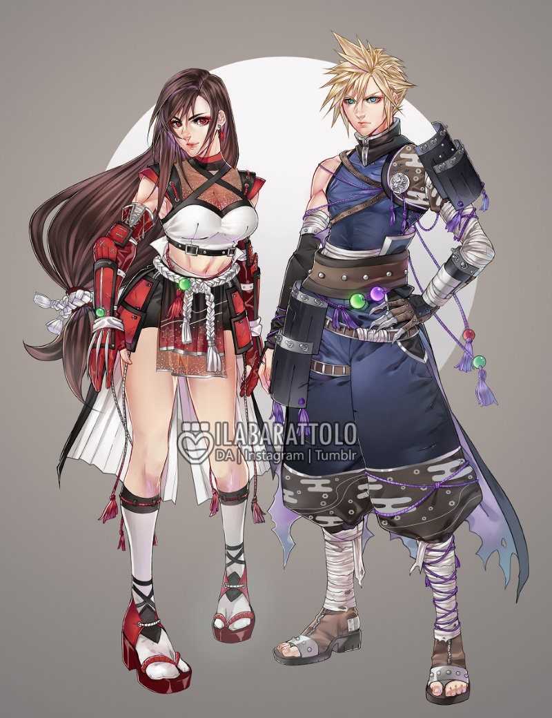 Art Print Final Fantasy VII Original Japanese Design Cloud - Etsy