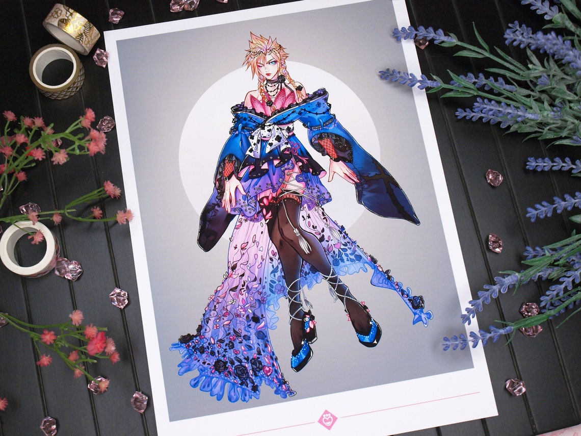 Art Print Final Fantasy VII Original Japanese Design | Etsy