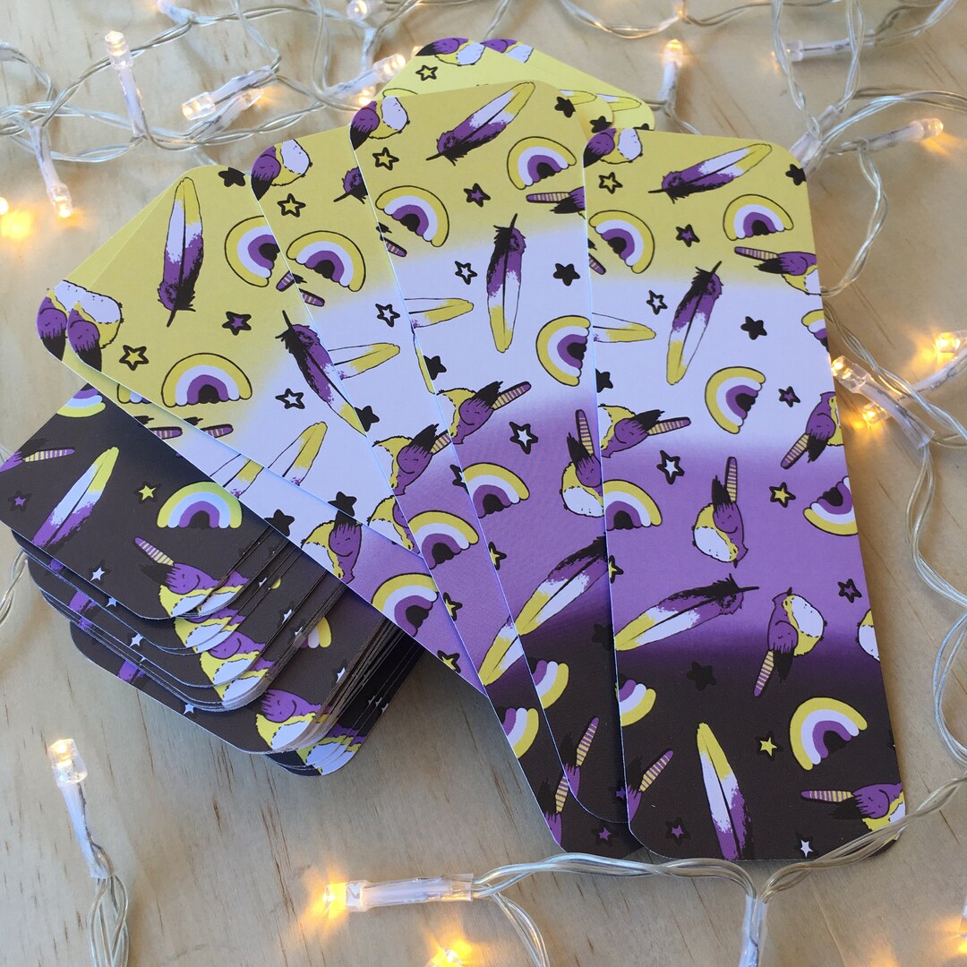 Non-binary Flag Bookmark Non-binary Pride Enby Pride Enby Flag Non ...