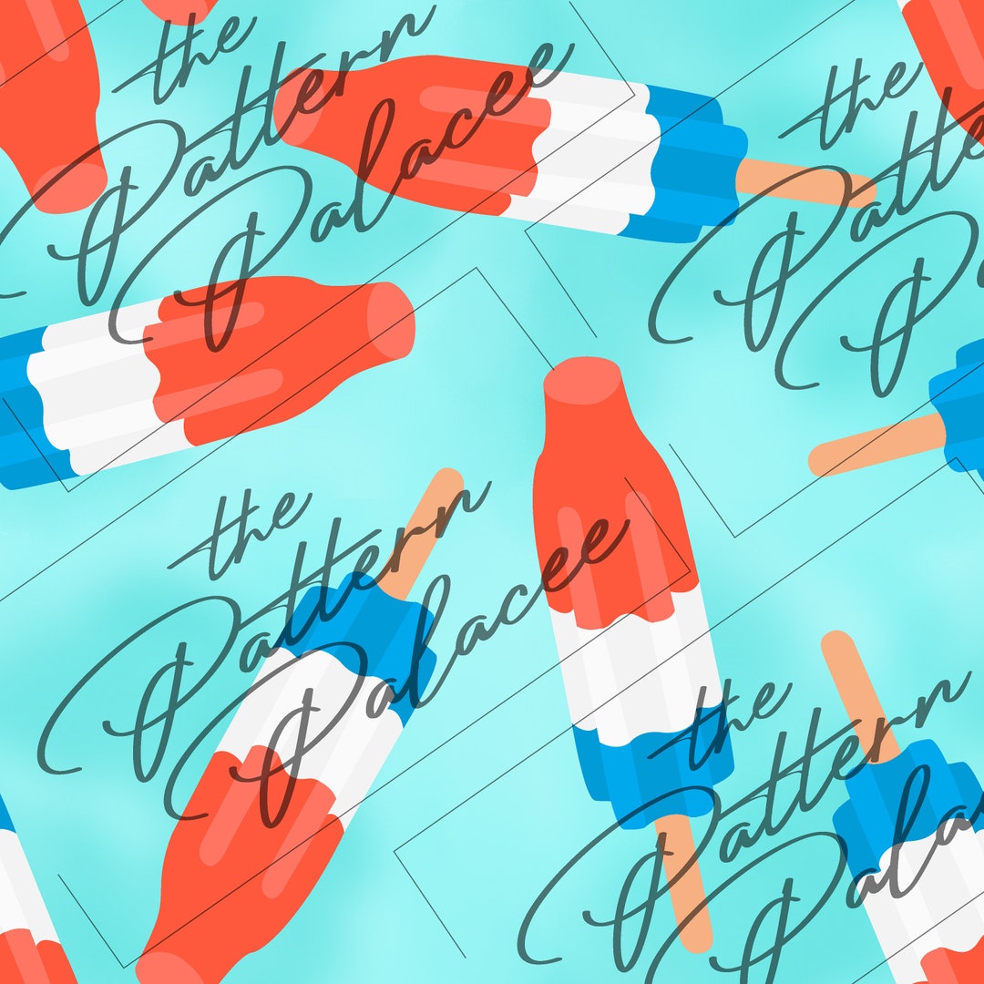 Rocket Pop Popcicle / Seamless Pattern / Digital File / Digital ...